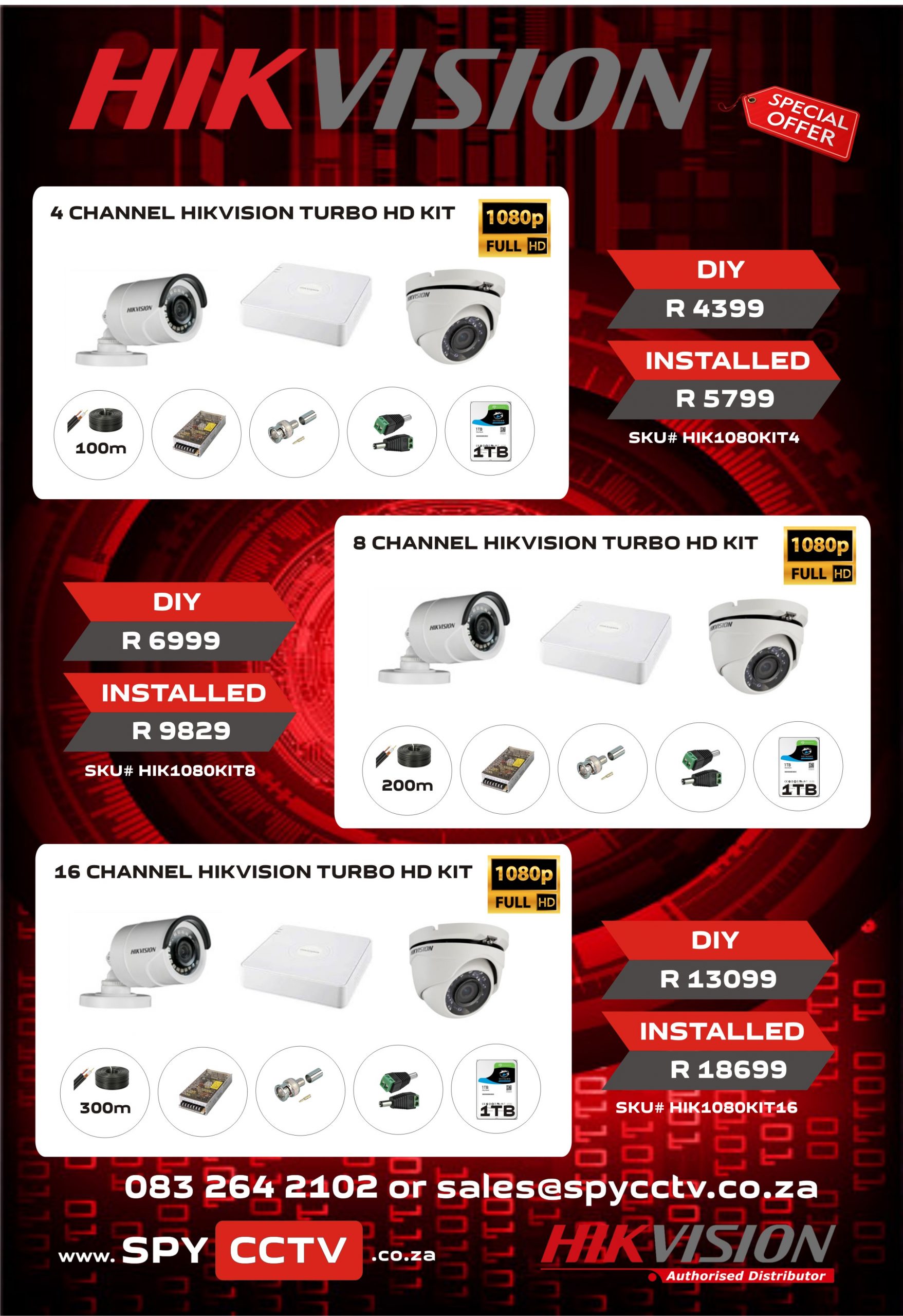 Hikvision 720p Kits | SPY CCTV